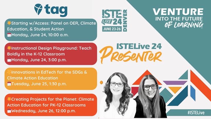 Find Take Action Global (TAG) at ISTE Live 2024 - Take Action Global